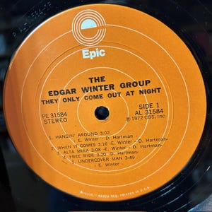 Edgar Winter Group-"they Only Come Out at Night" Vintage Vinyl Record Album. "frankenstein" - Etsy