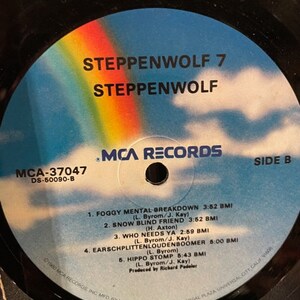Steppenwolf Vintage Vinyl Record- "steppenwolf 7" 33 Rpm 12" Hard Rock ...