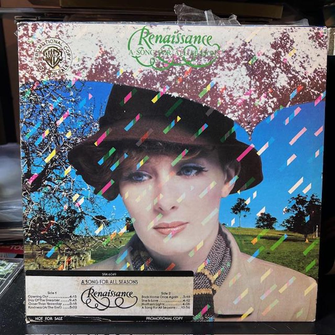 Renaissance-"a Song for All Seasons" Vintage Vinyl Record Album - Etsy