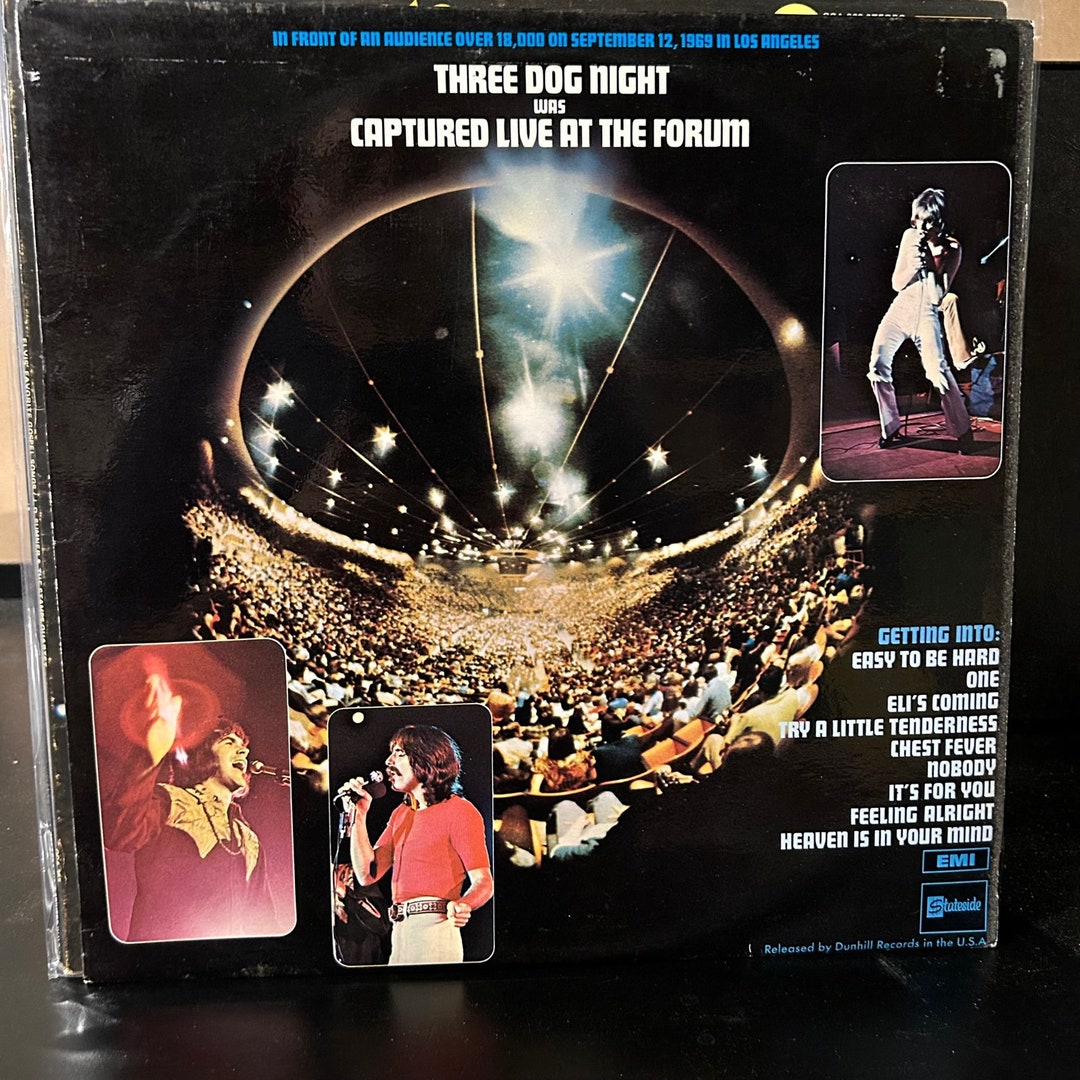 Three Dog Nightcaptured Live at the Forum Vintage Vinyl Rock Album ...