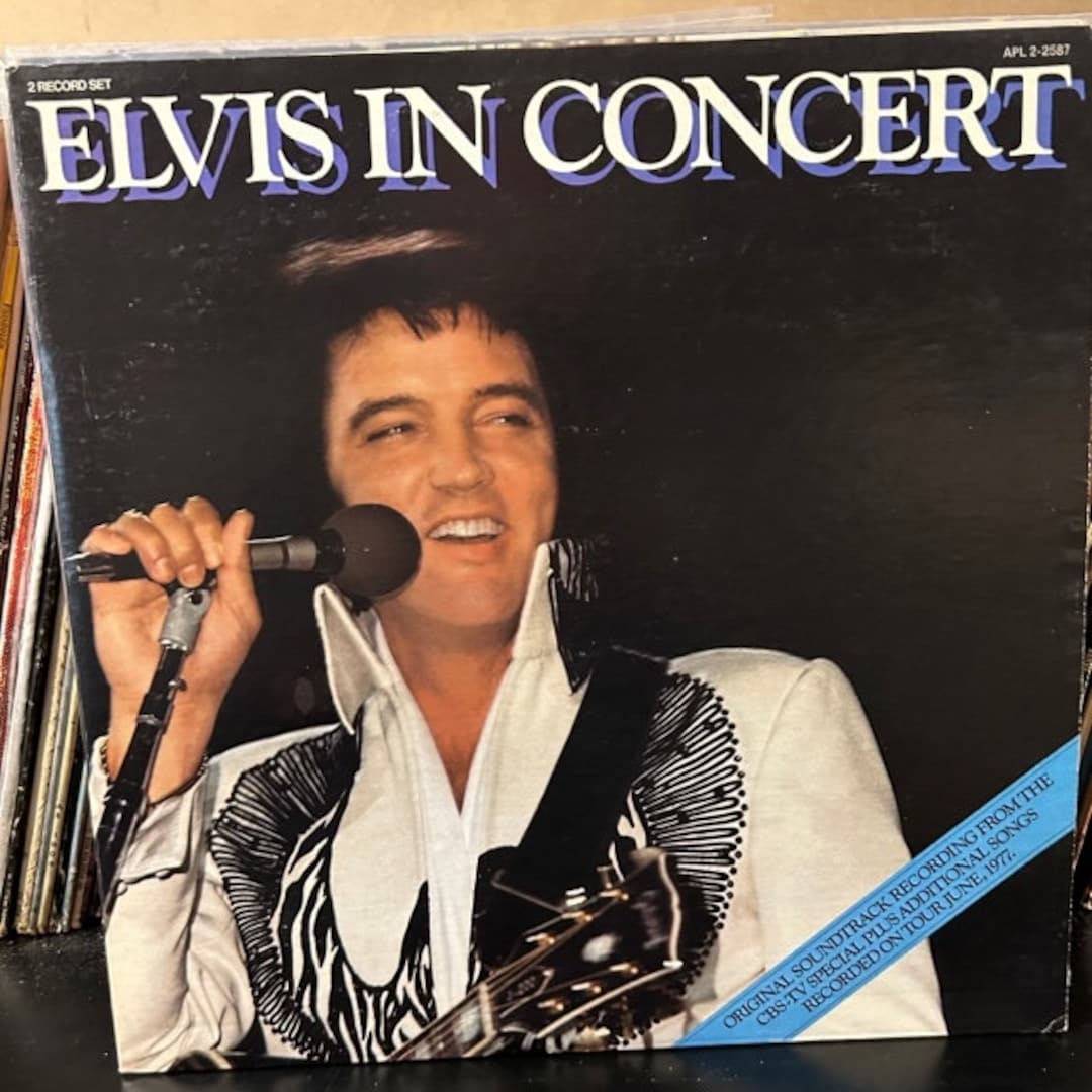 Elvis Presley-"elvis in Concert" Vintage Vinyl Live Double Record Album ...