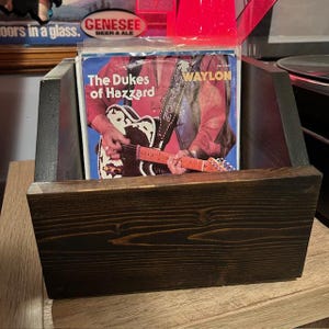 45 RPM 7" Vinyl Record Storage Case. Handmade Solid Wood Vinyl Record ...