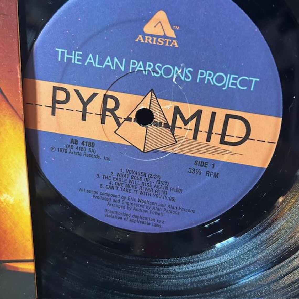Alan Parsons Project-"pyramid" Vintage Vinyl Record Album - Etsy