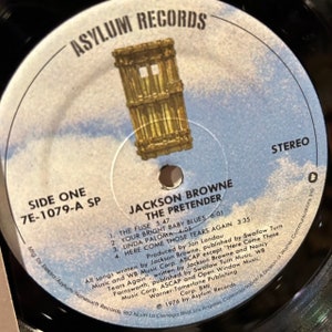 Jackson Brownethe Pretender Vintage Vinyl Record Album - Etsy