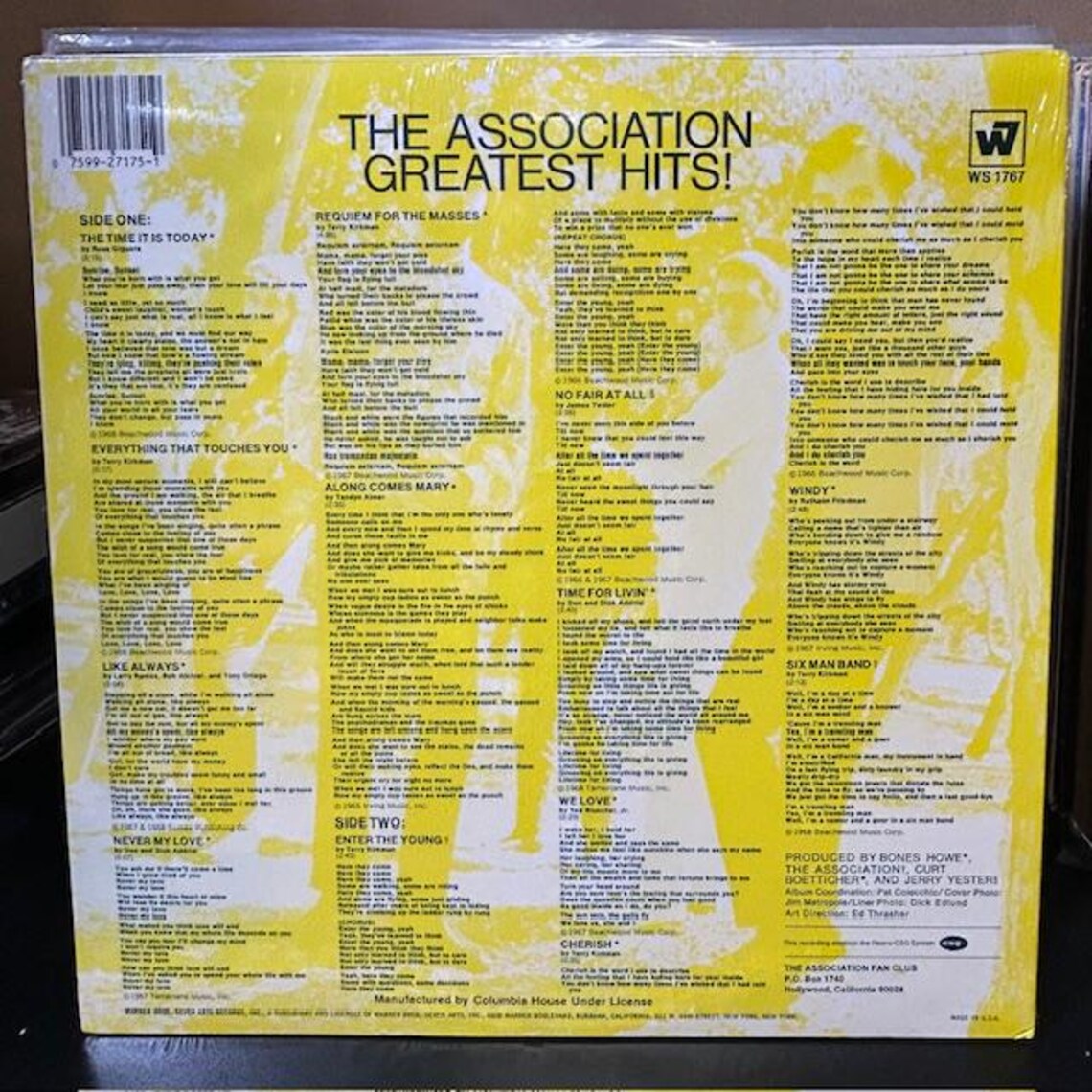 The Association-sealed "greatest Hits" Vintage Vinyl Classic Rock ...