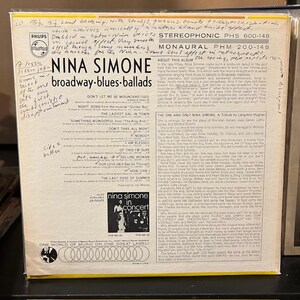 Nina Simone-"broadway, Blues, and Ballads" Vintage Vinyl Record Album - Etsy