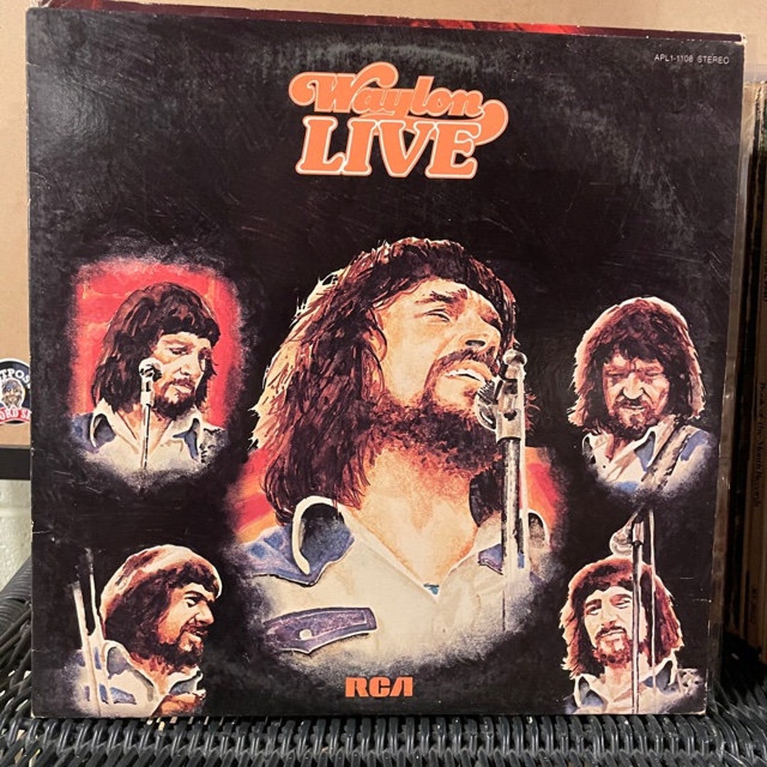 Waylon Jenningslive Vintage Vinyl Country Record Album. good Hearted ...