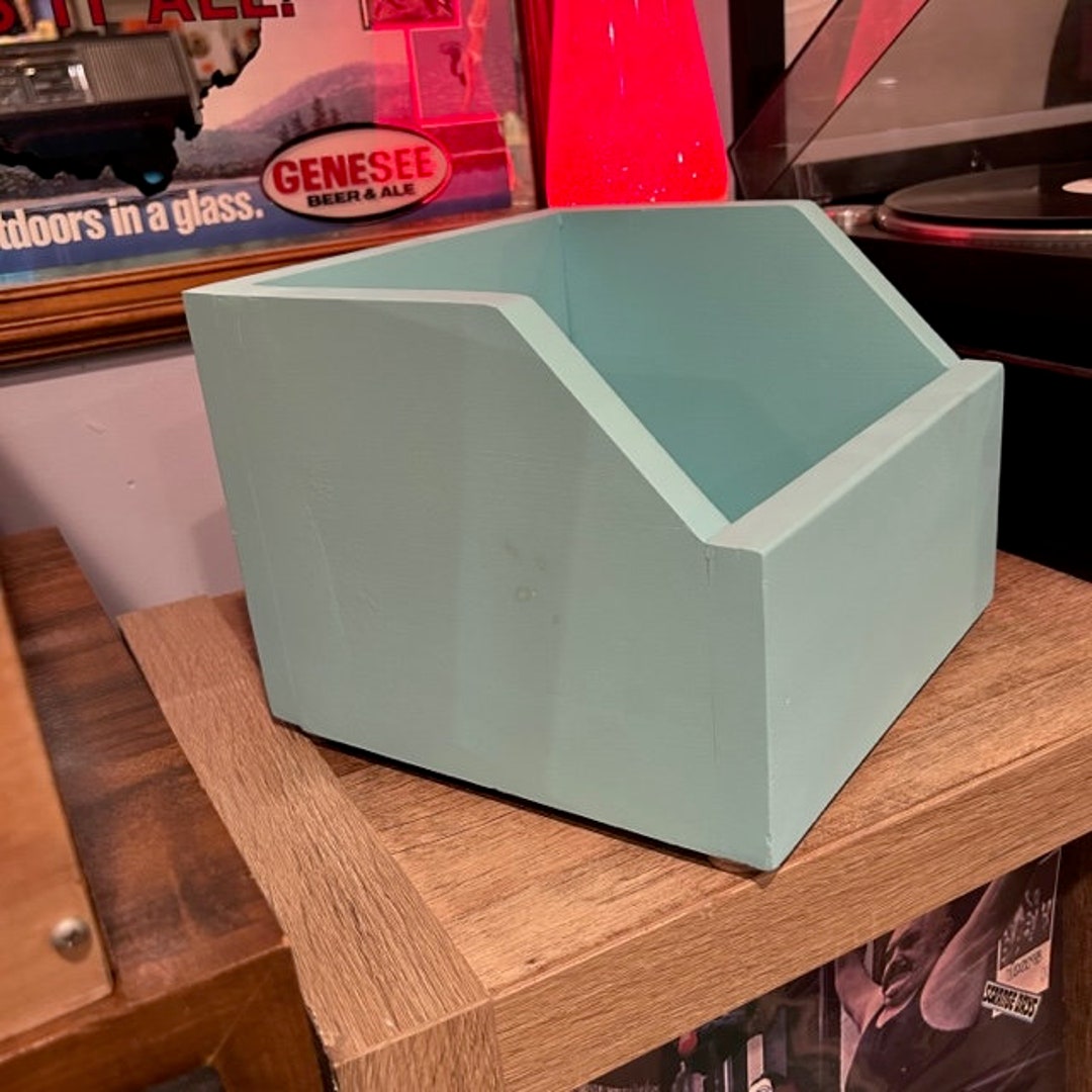 Vinyl Record Storage. Handmade Solid Pine 45 Rpm 7" Record Storage ...