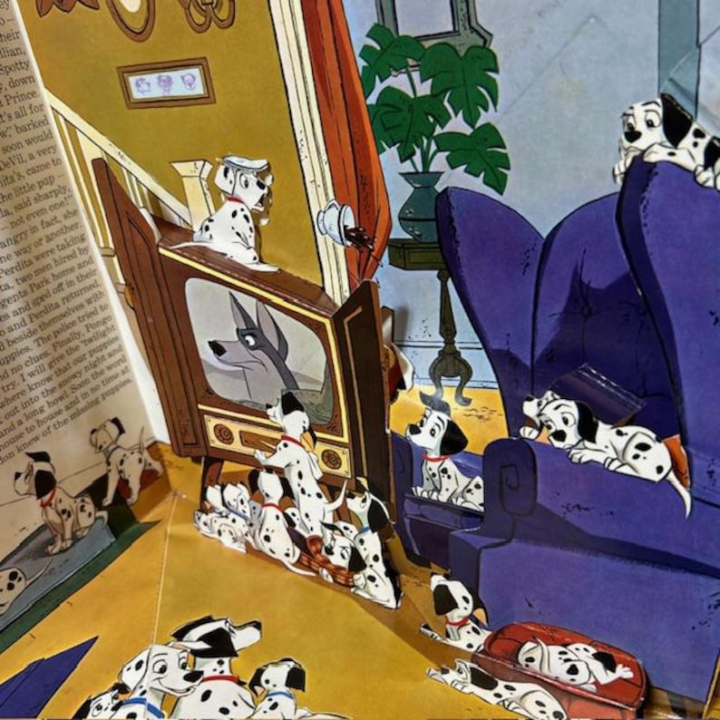 Walt Disney-"101 Dalmations" Vintage Vinyl Record Album With Pop up ...