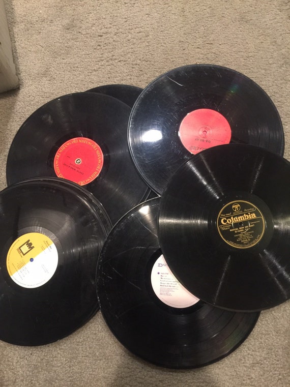 Vinyl record albums for crafting repurposing or wall decor. | Etsy