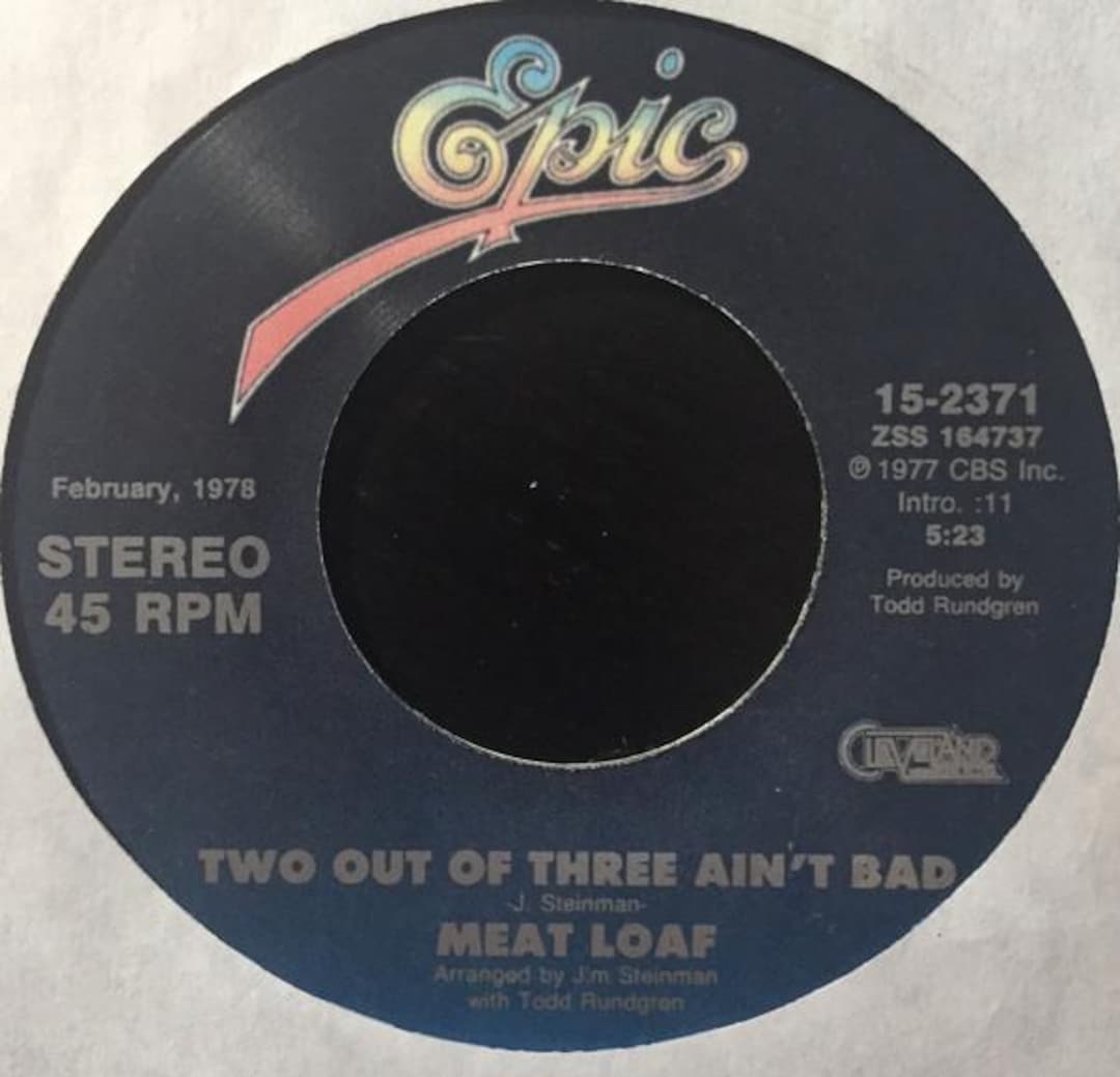 Meat Loaf-"two Out of Three Ain't Bad / Paradise by the Dashboard ...