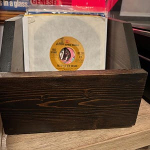 45 RPM 7" Vinyl Record Storage Case. Handmade Solid Wood Vinyl Record ...