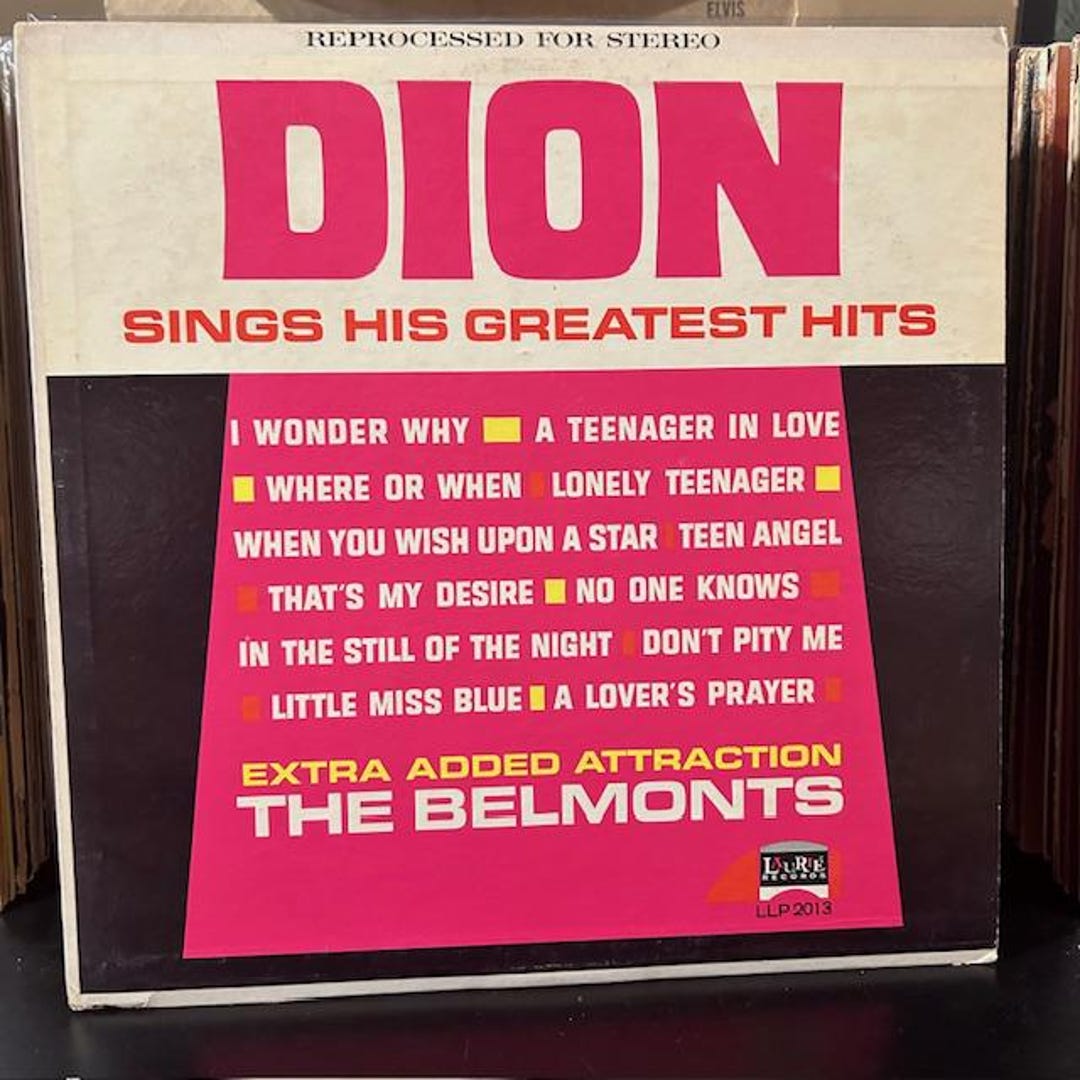 Dion-"sings His Greatest Hits" Vintage Vinyl Record Album - Etsy