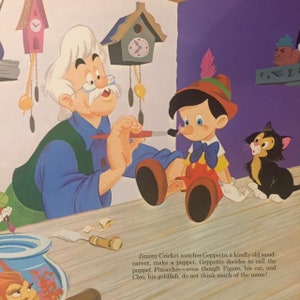 Jiminy Cricket-"walt Disney's Story and Songs From Pinocchio" Vintage ...