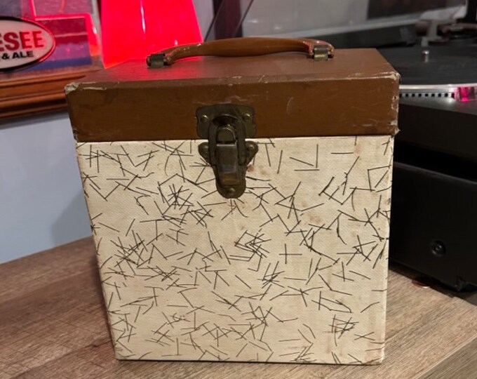 Multi Colored Brown Record Carrying Case. 45 Rpm 7 Record Carrying Case ...