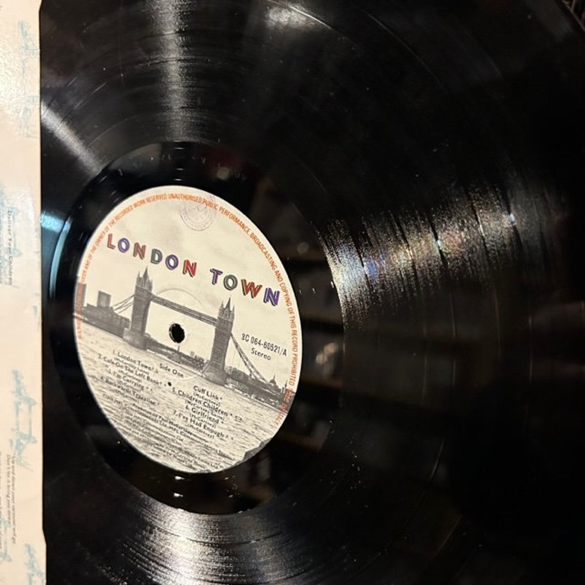 Wings-"london Town" Vintage Vinyl Record Album, Paul Mccartney, "with a ...