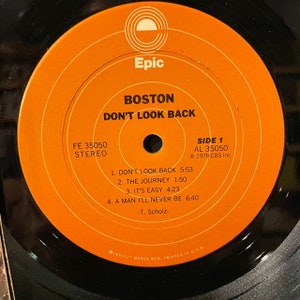Boston Vintage Vinyl Album don't Look Back Classic Rock Albums, don't ...