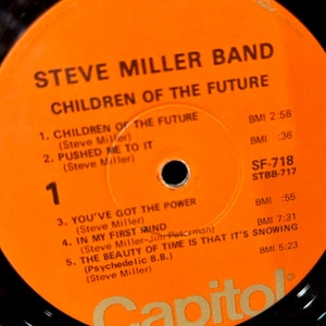 Steve Miller Band-"children of the Future" Vintage Vinyl Record Album ...