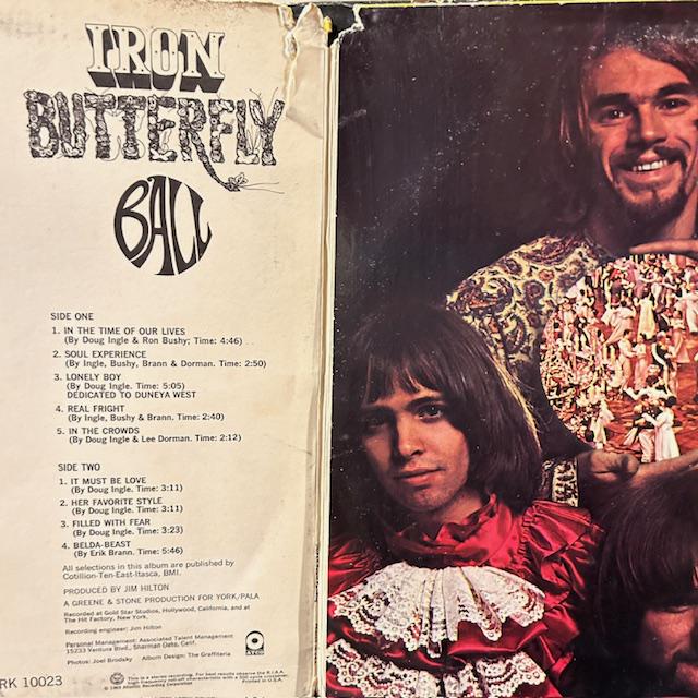 Iron Butterfly- "ball", 33 Rpm 12" Psychedelic Rock Album, 60's Classic ...