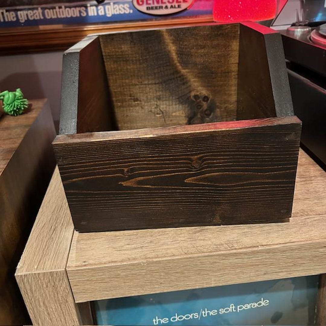 45 RPM 7" Vinyl Record Storage Case. Handmade Solid Wood Vinyl Record ...