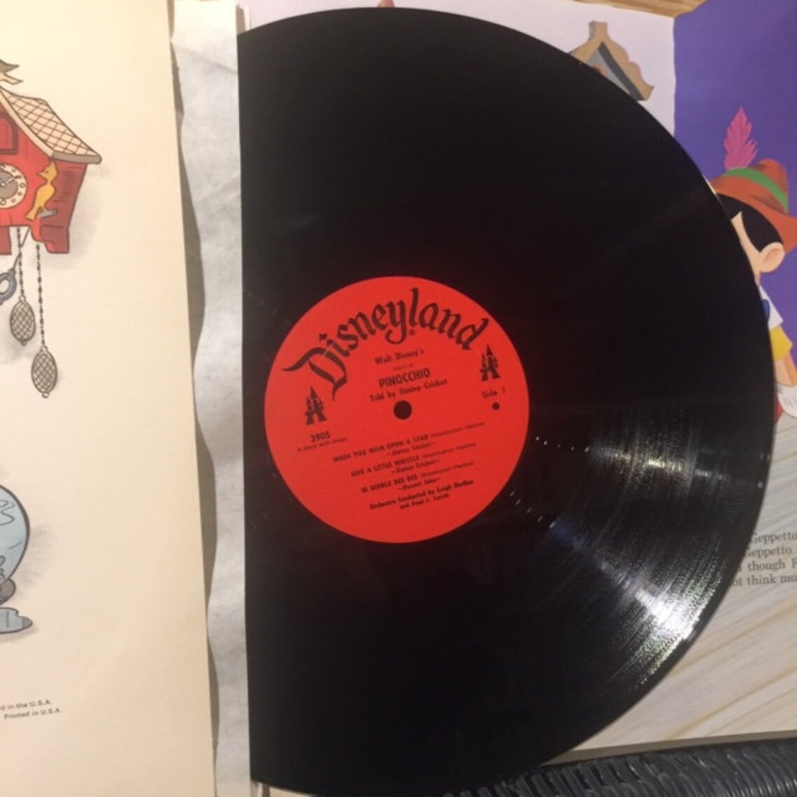 Jiminy Cricket-"walt Disney's Story and Songs From Pinocchio" Vintage ...