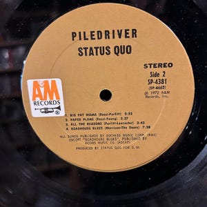Status Quo-"piledriver" Vintage Vinyl Record Album - Etsy