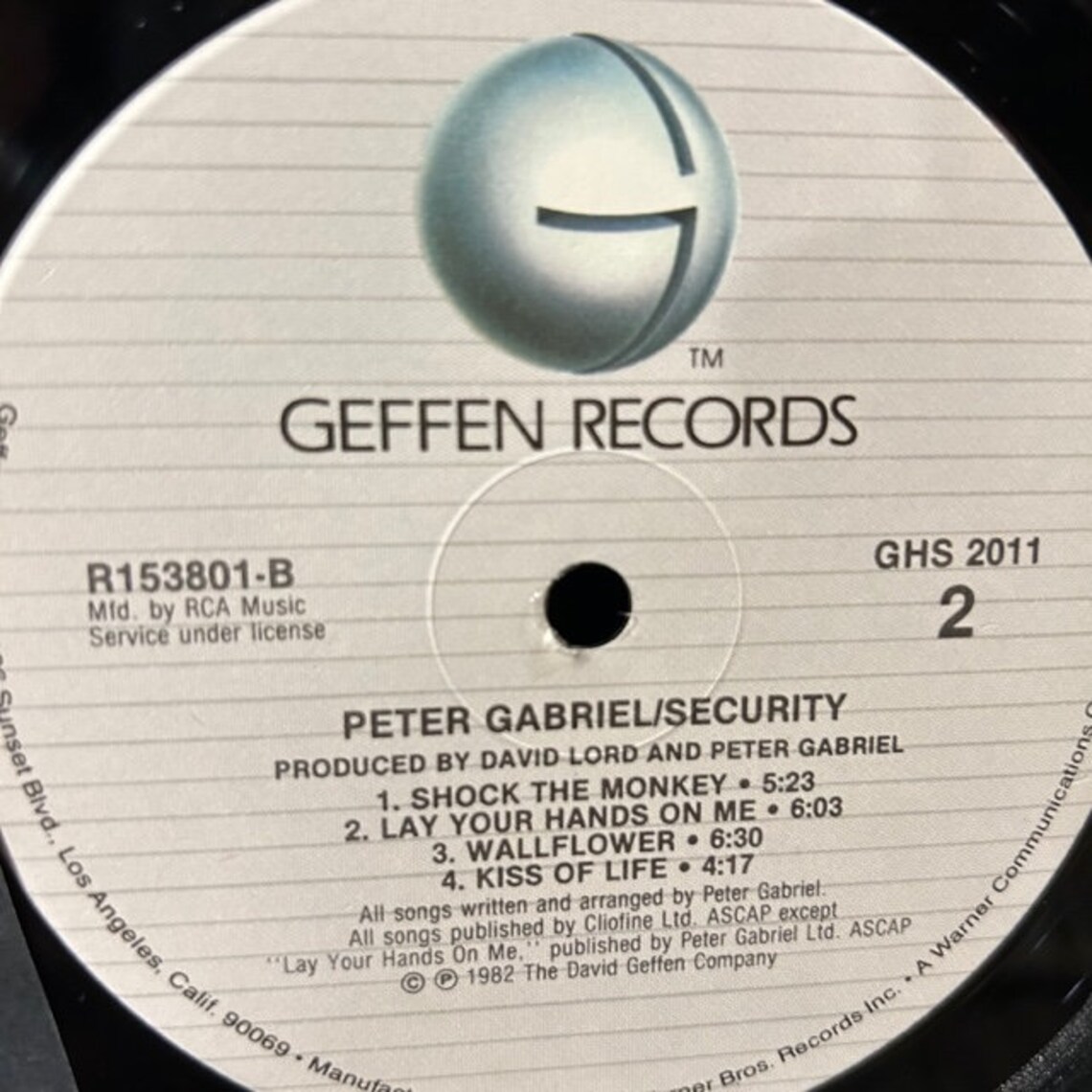 Peter Gabriel-"peter Gabriel" Vintage Vinyl Record Album. "shock the ...