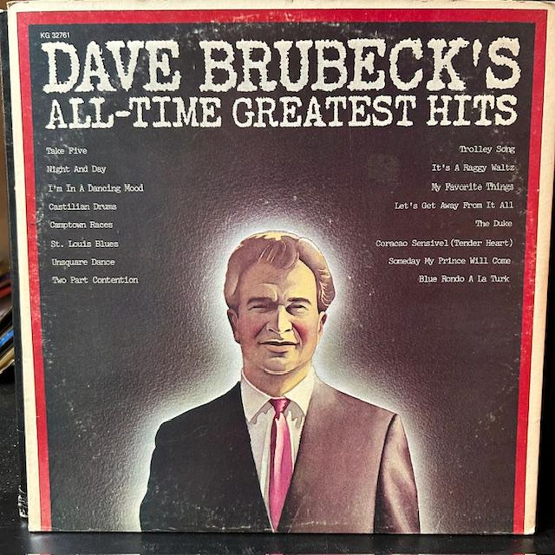Dave Brubeck-"all Time Greatest Hits" Vintage Vinyl Double Record Album ...