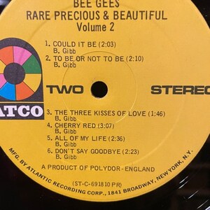Bee Gees-"rare, Precious, and Beautiful Volume 2" Vintage Vinyl Record ...