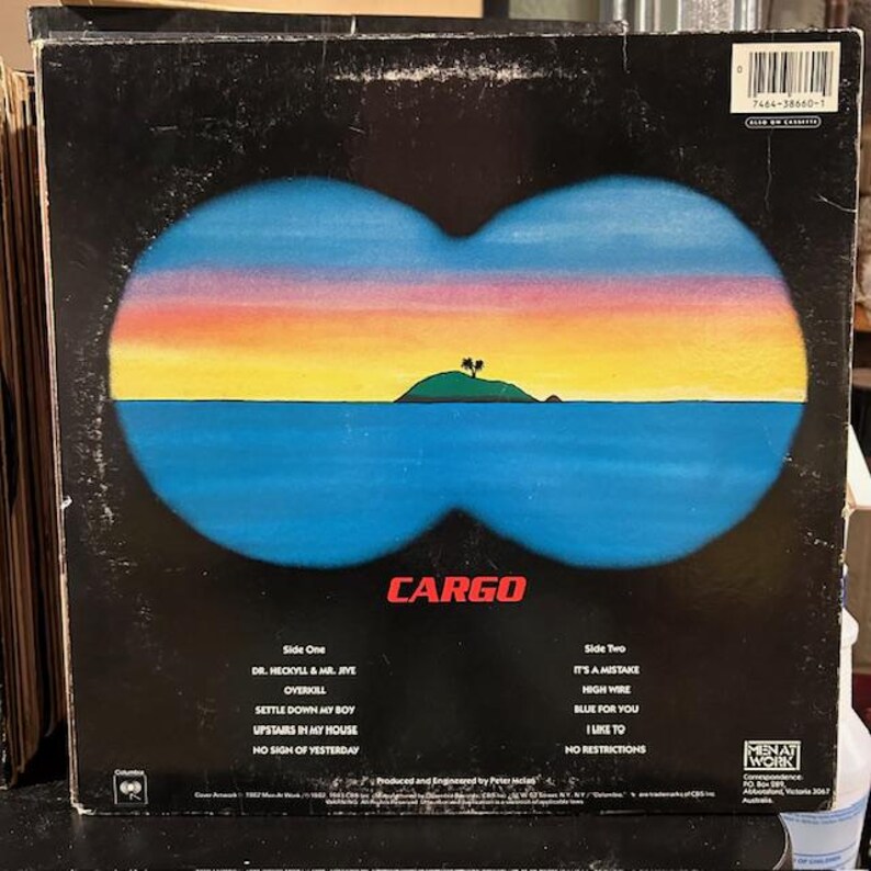 Men at Work Vintage Vinyl Record- "cargo" "dr Heckyll and Mr Jive ...