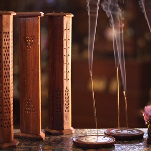 Incense Burner Wooden Triangle Tower - Etsy