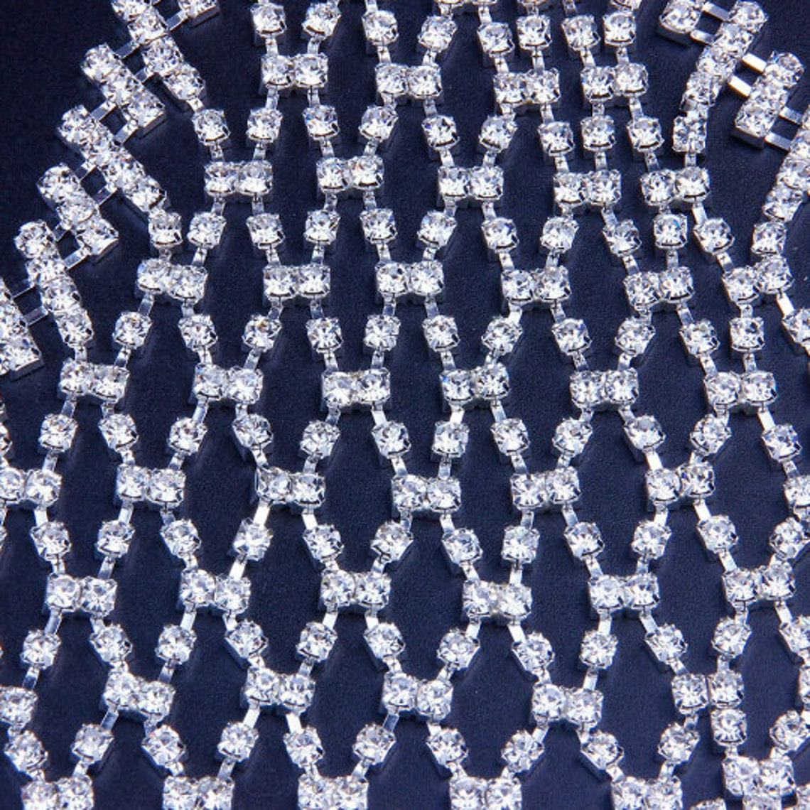 Silver Rhinestone Bra and Thong Set/us Next Day - Etsy