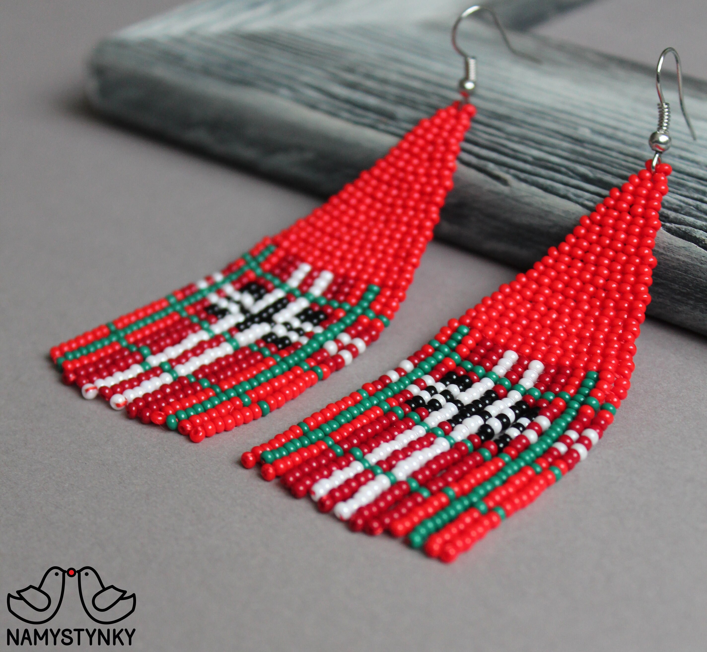 Scottish Red Earrings Red Tartan Earrings Classic Tartan - Etsy Canada