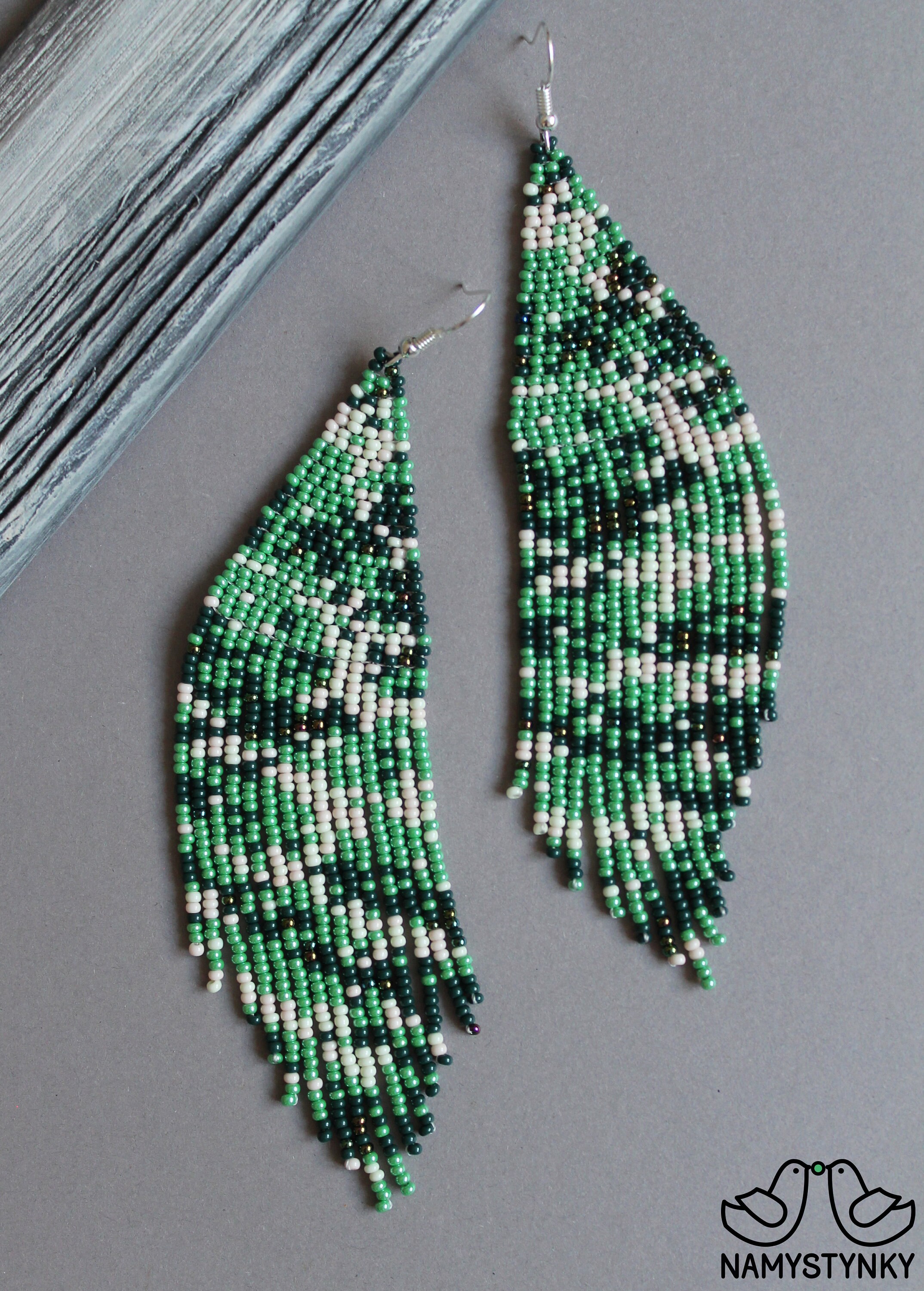 Camouflage beaded earrings Camo earrings Military style | Etsy