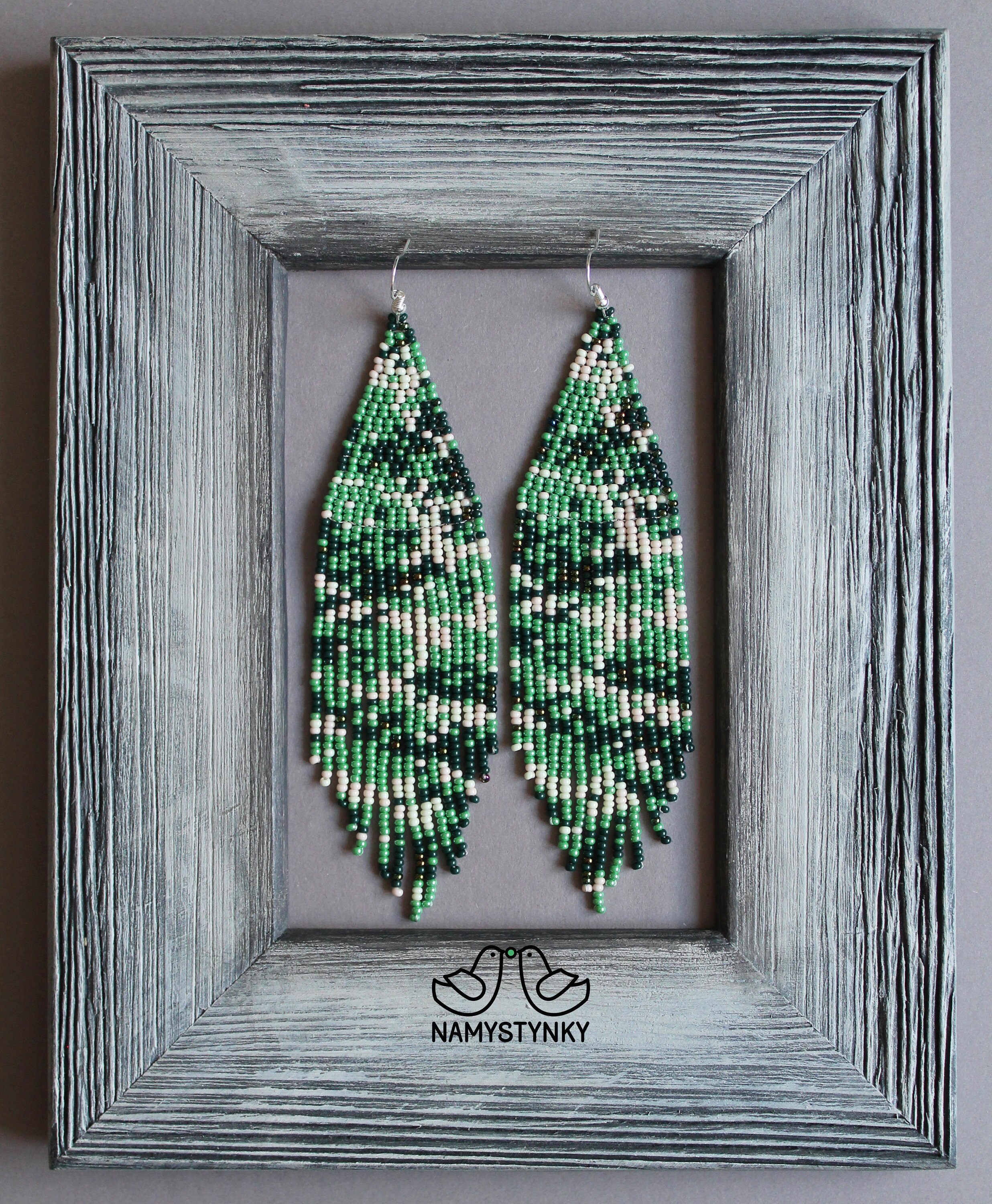 Camouflage beaded earrings Camo earrings Military style | Etsy