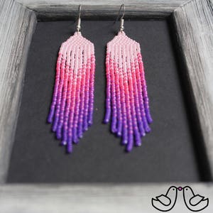 Purple Earrings Ultra Violet Earrings Style Women Earrings Long ...