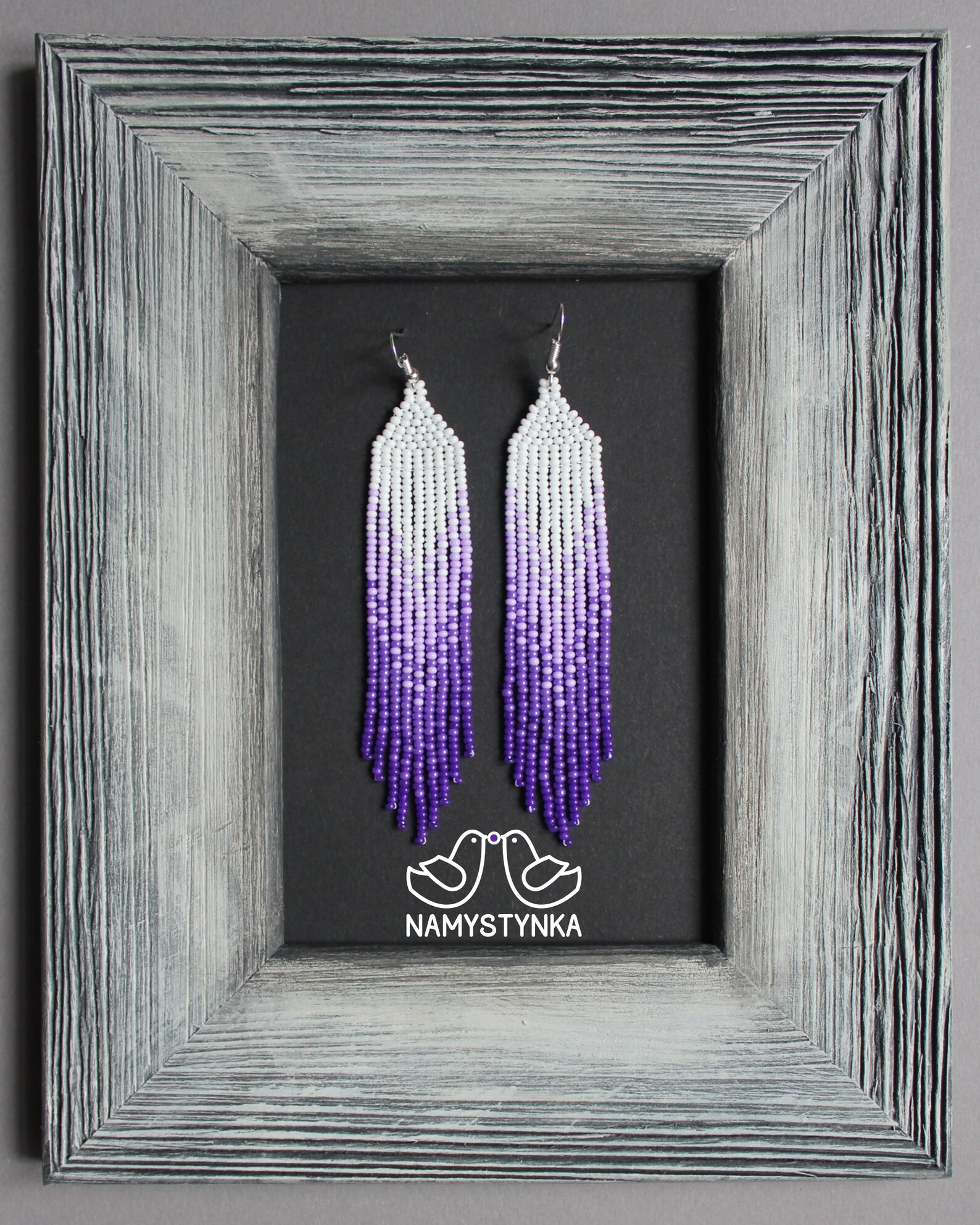 Violet Pantone Beaded Earrings Purple Earrings Ultra Violet | Etsy