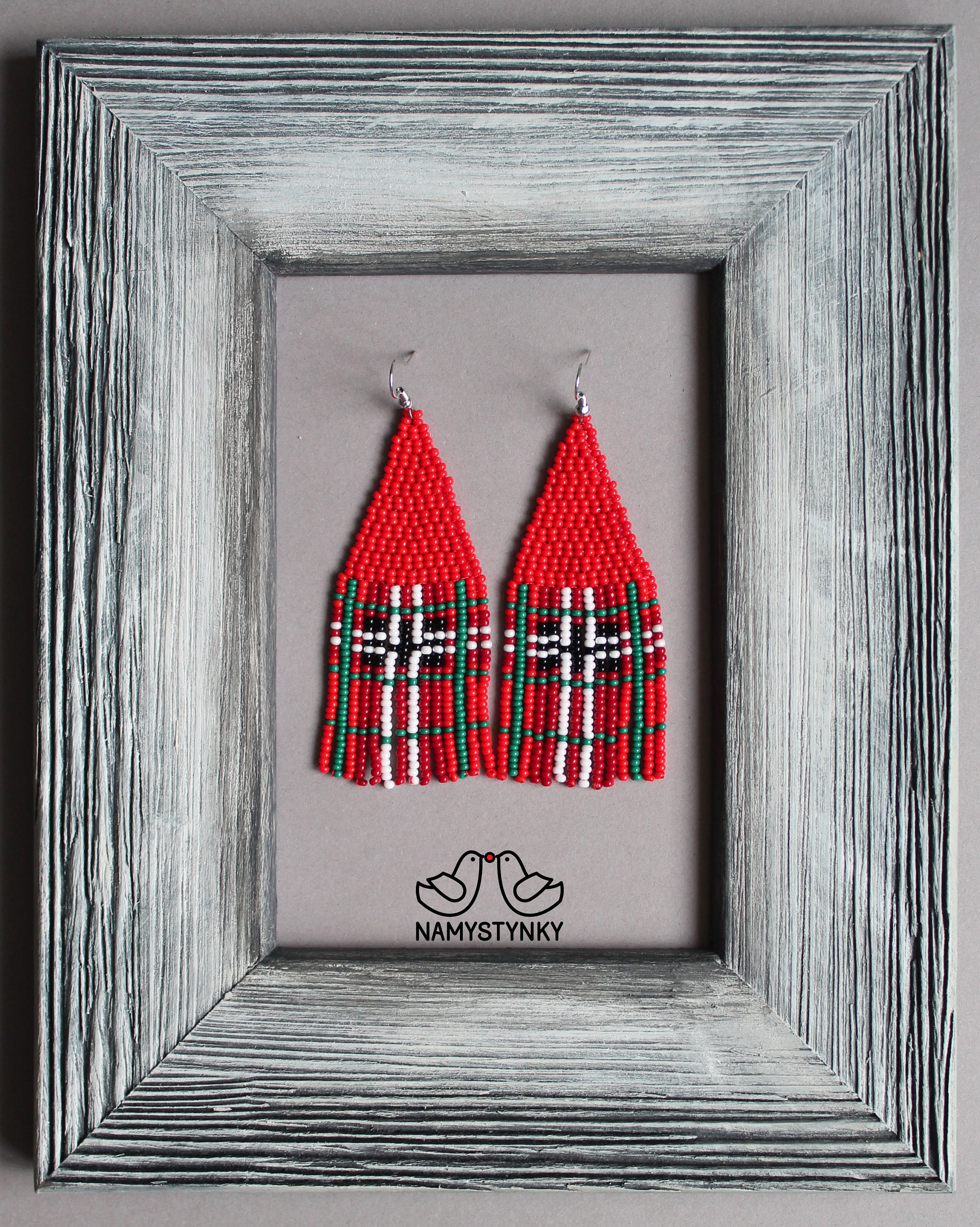 Scottish Red Earrings Red Tartan Earrings Classic Tartan - Etsy Canada