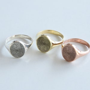 Fingerprint Signet Ring,handmade Personalized Jewelry, Statement Ring ...