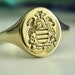 14k Gold Custom Family Crest Ring-coat of Arms-custom Signet - Etsy