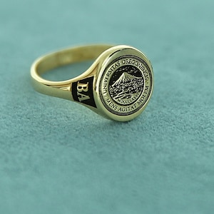 Silver Class Ring, University Ring, Gradiation Gift, School Ring,signet ...