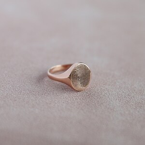 14k Gold Fingerprint Ring,actual Fingerprint Ring,fingerprint Jewelry ...