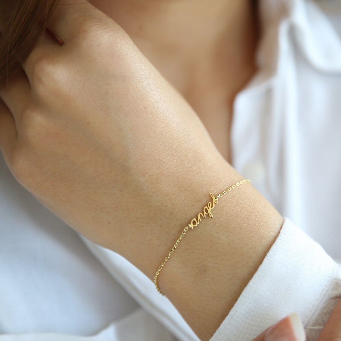 Sterling Silver Name Braceletpersonalized Braceletgift for - Etsy
