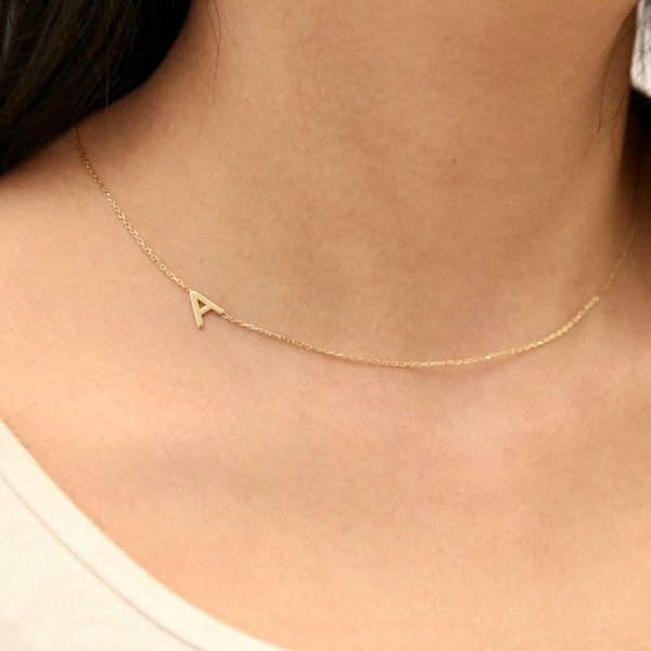 Dainty Custom Letter Necklace - Etsy