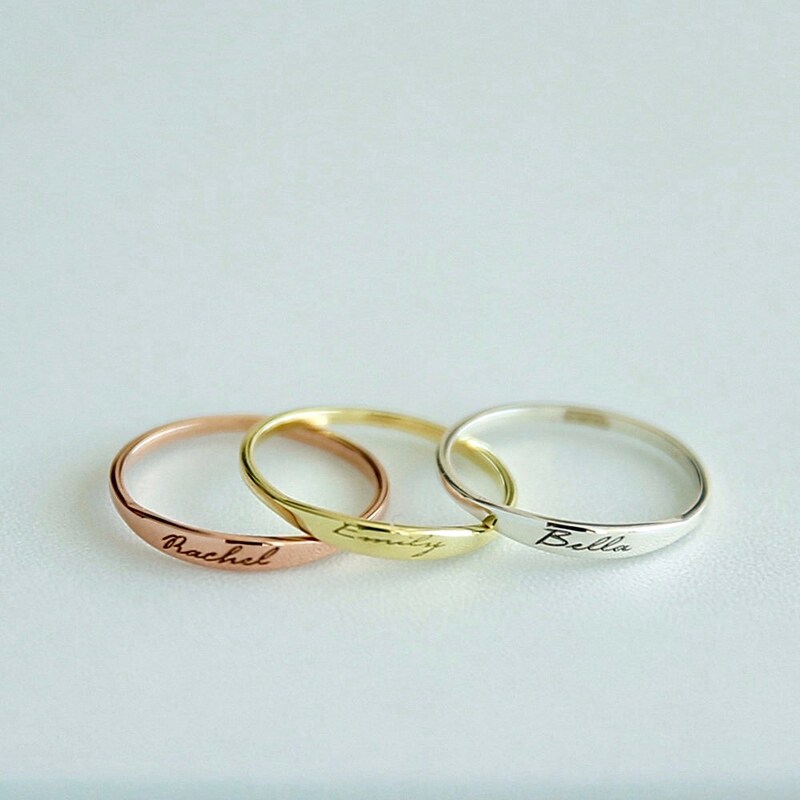 Letter Ring - Etsy