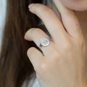College Emblem Signet Ring,personalized Ring, Engraved Class Ring ...