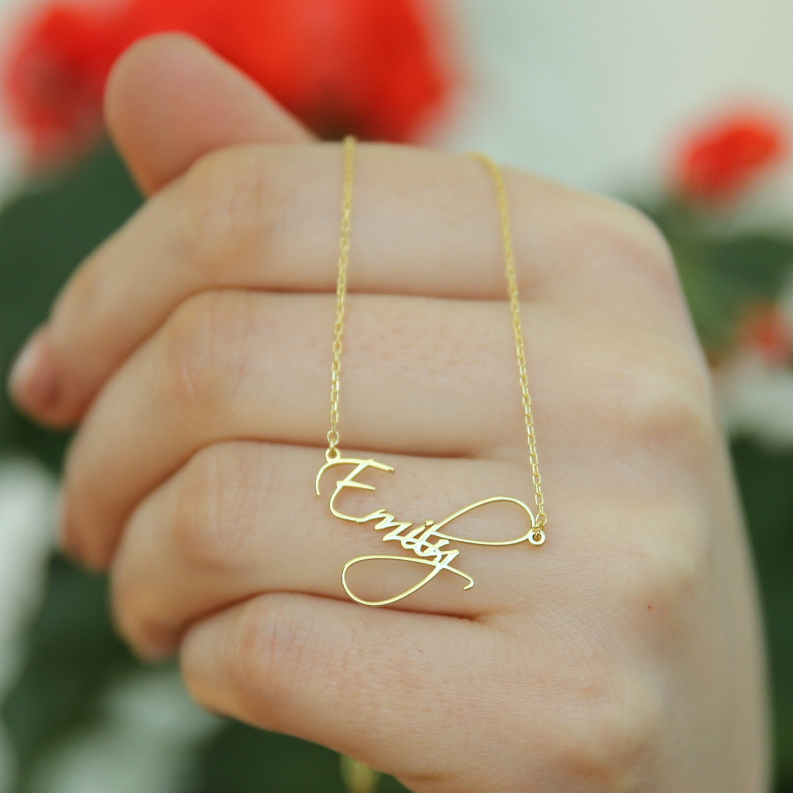 14k Solid Gold Name Necklace Name Necklace-gold - Etsy