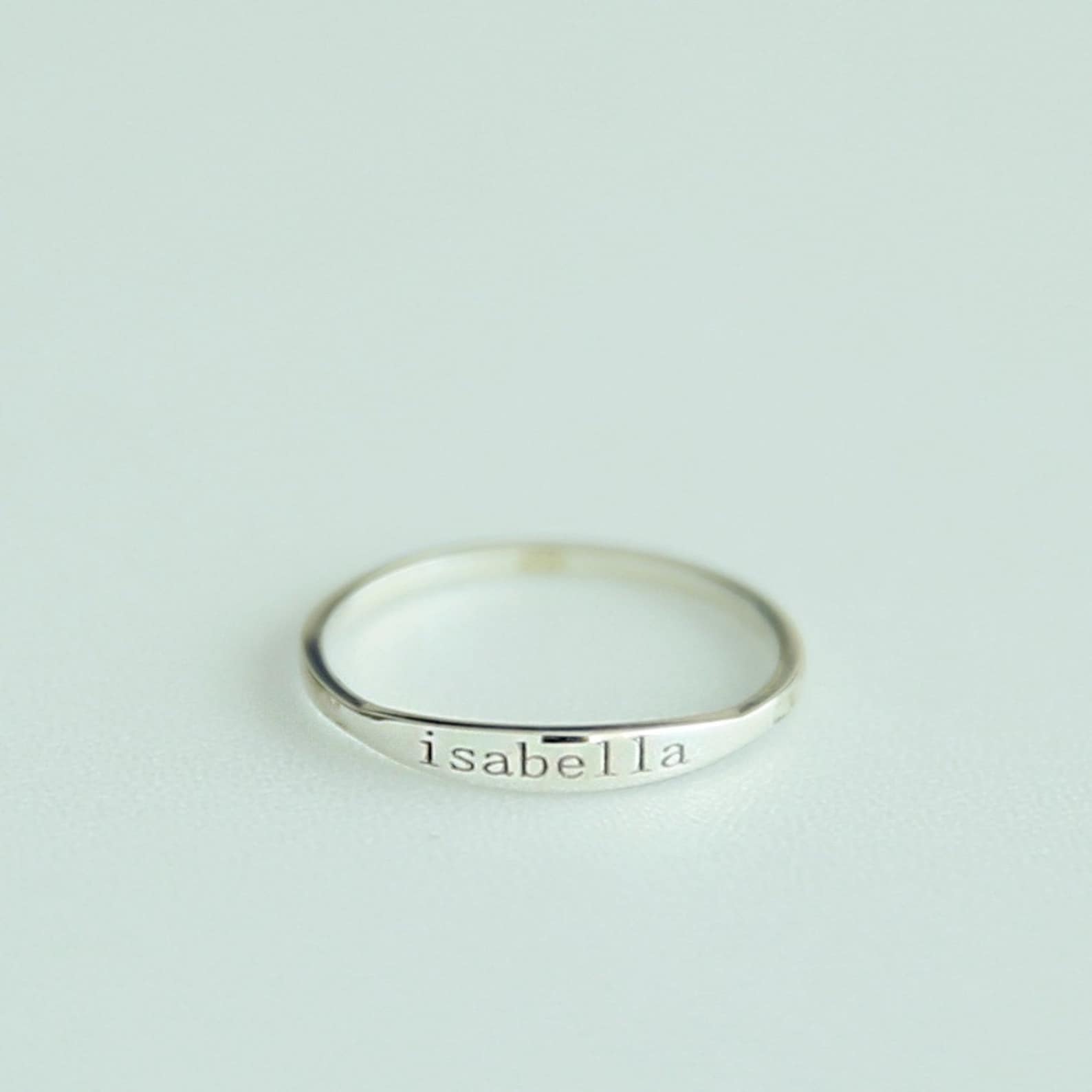 14k Gold Custom Name Ringpersonalized Ringstacking - Etsy