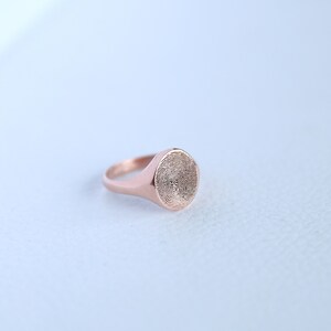 14k Gold Fingerprint Ring,actual Fingerprint Ring,fingerprint Jewelry ...