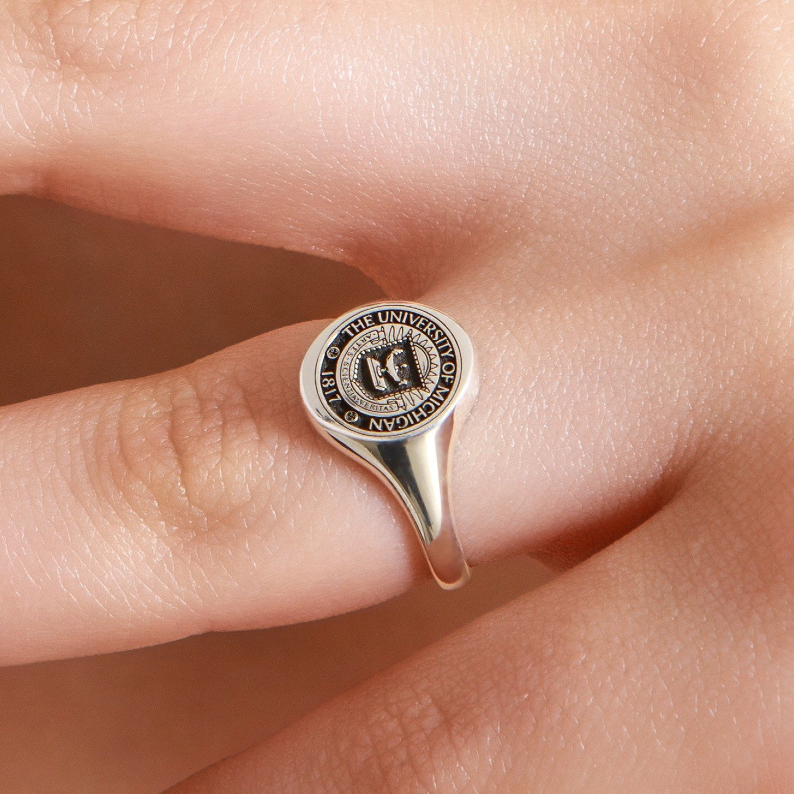 14k Gold College Class Ring,school Ring,signet Ring,graduation Ring ...